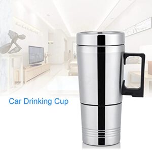 Car Heating Cup,Car Electric Heating Cup Kettle 12V/24V 300ml Car Electric Coffee Tea Water Mug Vehicle Heating Drinking Cup Bottle(24V)