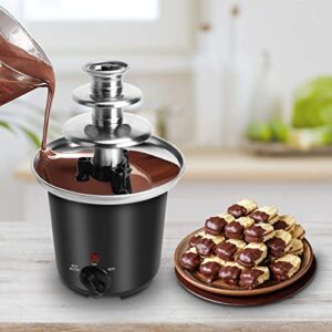 3 Tier Chocolate Fountain, Stainless Steel Chocolate Fondue Fountain Machine for Chocolate Nacho Cheese Liqueuers