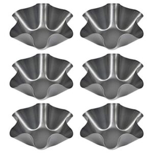 foccts 6 packs torta molder, non-stick taco salad bowl pans maker, extra thick steel tortilla shell maker, 6 inch