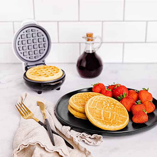 Uncanny Brands Death Star Mini Waffle Maker - Star Wars Small Kitchen Appliance