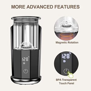 Electric Milk Frother, 5-in-1 Automatic Milk Steamer, 8.45oz/250ml Milk Frother and Steamer, Hot& Cold Foam Maker, Smart Touch Screen Milk Frother for Latte,Cappuccinos,Milk Tea,Hot Chocolate, 500W