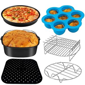 air fryer accessories 5,5l square, air fryer accessories 5,5 litre xxl utensils mold accessories suitable for cosori ninja cecotec innsky philips 5,5l 6l 6,2l air fryer (5.5l square 6 pcs)