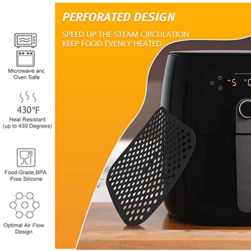 Air Fryer Accessories 5,5L Square, Air Fryer Accessories 5,5 Litre XXL Utensils Mold Accessories Suitable for COSORI Ninja CECOTEC INNSKY Philips 5,5L 6L 6,2L Air Fryer (5.5L Square 6 PCS)