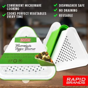 Rapid Veggie Steamer | Microwave Fresh & Frozen Vegetables in Less Than 4 Minutes | Perfect for Dorm, Small Kitchen, or Office | Dishwasher-Safe, Microwaveable, & BPA-Free