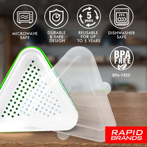 Rapid Veggie Steamer | Microwave Fresh & Frozen Vegetables in Less Than 4 Minutes | Perfect for Dorm, Small Kitchen, or Office | Dishwasher-Safe, Microwaveable, & BPA-Free