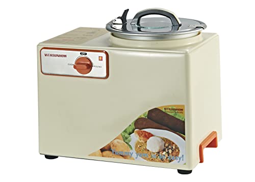 VITASUNHOW Yam Pounder Machine Potato Cassava Puree Baby Food Mixer Automatic Cooking and Mixing Food Processor