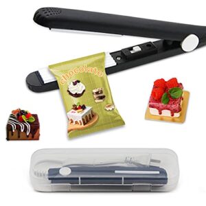 bag sealer heat sealer chip bag sealer food sealer clip kitchen gadgets,w wareta bag sealer heat seal handheld plastic sealer bag sealer for plastic bag chip bag cookie bags snack bag foil bag(black)