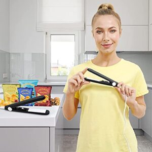 Bag Sealer Heat Sealer Chip Bag Sealer Food Sealer Clip Kitchen Gadgets,W WARETA Bag Sealer Heat Seal Handheld Plastic Sealer Bag Sealer for Plastic Bag Chip Bag Cookie Bags Snack Bag Foil Bag(Black)