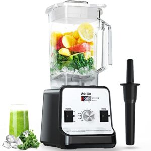 aeitto blender, blenders for kitchen with 1500-watt motor, 68 oz large capacity, 3-preset function countertop professional blenders for ice crush, frozen drinks(sliver)