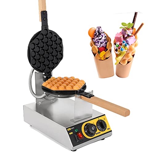 Dyna-Living Bubble Waffle Maker 1400W Egg Waffle Machine Electric Non-Stick Bubble Waffle Cone Maker Household Commercial Egg Waffle Iron Maker for Restaurant Snack Shop or Cafe