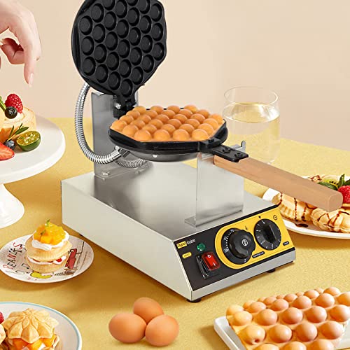 Dyna-Living Bubble Waffle Maker 1400W Egg Waffle Machine Electric Non-Stick Bubble Waffle Cone Maker Household Commercial Egg Waffle Iron Maker for Restaurant Snack Shop or Cafe