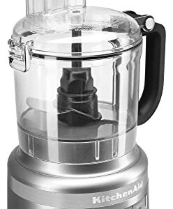 KitchenAid KFP0718CU 7-Cup Food Processor Chop, Puree, Shred and Slice - Contour Silver (Renewed)