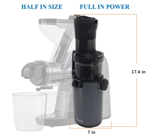 Cold Press Juicer, Qvin Slow Masticating Juicer Machines with Big Wide Chute, Nutrient Electric juicer machines Vegetable And Fruit, slow Juicer Machine BPA-Free, Easy to Clean，extractor de jugos y vegetales