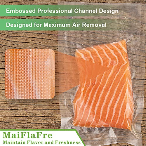 MaiFlaFre 11x50 2 Pack Vacuum Sealer Bags Rolls with Commercial Grade, BPA Free, Heavy Duty, Great for Vac Storage, Meal Prep or Sous Vide