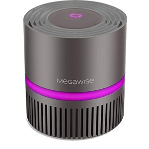 MEGAWISE H13 True HEPA Air Purifier Cleaner for Home Bedroom Small Room Office, help to purify for Smoke, Dust, Pet Dander, Ozone Free, Fully Certified