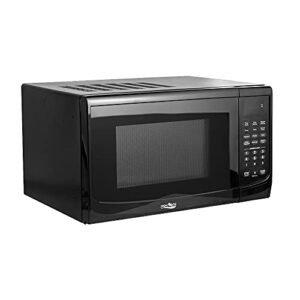 high pointe em925aww-b rv black microwave oven with turn table