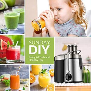 Juicer Upgraded 400W Juicer Machines, 3 Speed Gear Centrifugal Juicer Whole Fruits and Vegetable with Anti-drip Function, Stainless Steel and BPA Free, Easy To Clean