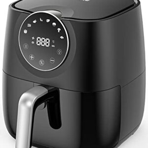 joyami Air Fryer 5.2 QT Large Capacity Nonstick 8 Preset Smart Cooking Programs LCD Digital Touchscreen Clearcook Cooking Window Dishwash-safe Basket Fit for 2-4 People