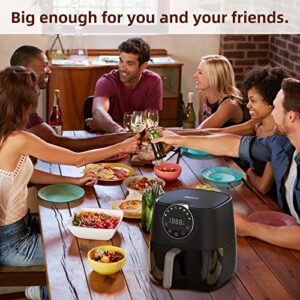 joyami Air Fryer 5.2 QT Large Capacity Nonstick 8 Preset Smart Cooking Programs LCD Digital Touchscreen Clearcook Cooking Window Dishwash-safe Basket Fit for 2-4 People