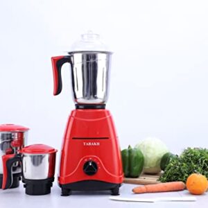 Ckitze Tabakh Indian Mixer Grinder | 650 Watts | 110-Volts Red, 3-Jar, T-Prime