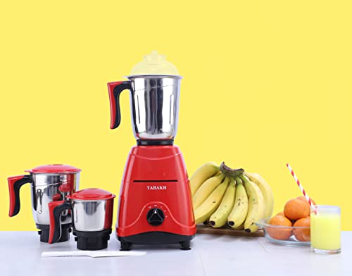 Ckitze Tabakh Indian Mixer Grinder | 650 Watts | 110-Volts Red, 3-Jar, T-Prime