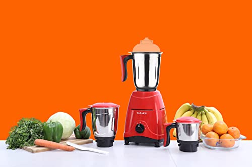 Ckitze Tabakh Indian Mixer Grinder | 650 Watts | 110-Volts Red, 3-Jar, T-Prime