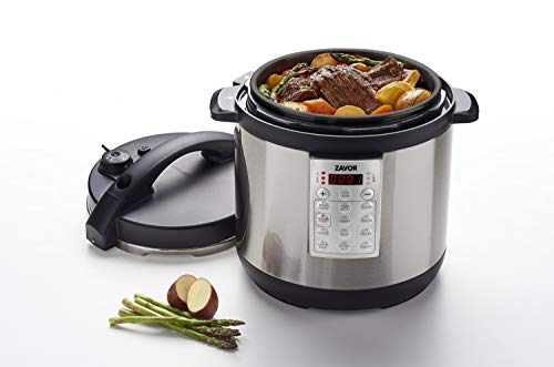 Zavor Select 6 Quart Electric Pressure Cooker and Rice Cooker with Non-stick Inner Cooking Pot and Brushed Stainless Steel Finish (ZSESE01)