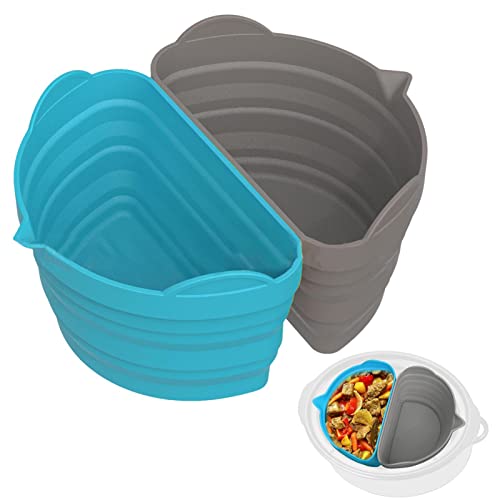 Crocks Pot Liner, Slow Cooker Divider Liner fit 6 QT Crockpots, Reusable & Leakproof Silicone Pot Divider, Dishwasher Safe Silicone Crockpots Divider Cooking Liner for 6 Quart Pot