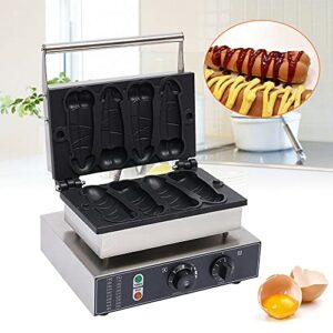 tfcfl commercial waffle dog maker machine,non-stick waffle stick maker,electric corn dog maker stainless steel waffle baker machine 50-300 ℃ (1.6kw)