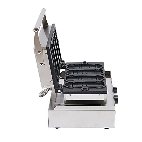 TFCFL Commercial Waffle Dog Maker Machine,Non-Stick Waffle Stick Maker,Electric Corn Dog Maker Stainless Steel Waffle Baker Machine 50-300 ℃ (1.6kW)