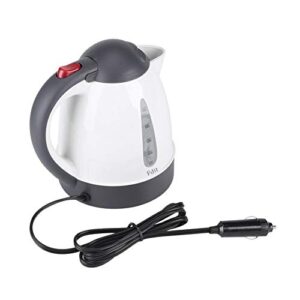 fdit portable car electric kettle road trip travel cigarette lighter dc12v/24v heated water tea coffee kettle auto shut off (1000ml (kettle) (12v)