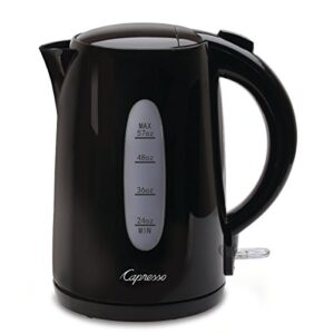 capresso black 1.7 liter electric water kettle