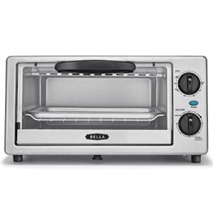 bella 4 slice countertop toaster oven, 1000 watt quartz element