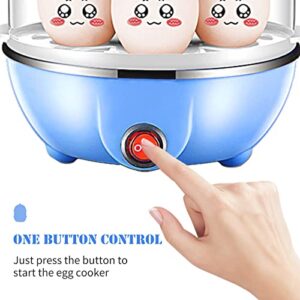 Decdeal Egg Cooker, Double Layer Egg Boiler 14 Egg Capacity, Hard Boiled Egg Cooker Anti-Dry Electric Food Steamer with 40mL Measuring Cup