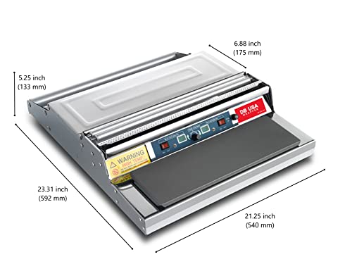 VisionTechShop CW-500E, 20 Inch / 500 mm Hand Wrapping Machine Film Wrapper for Food Packaging, MADE IN KOREA