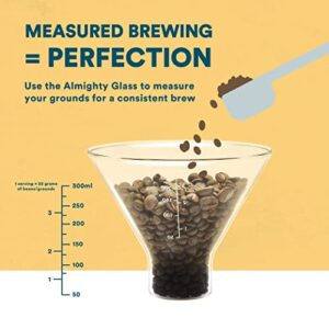 ovalware Pour Over Coffee Dripper Maker - (17oz / 0.5L) Unlock New Flavors with Paperless Stainless Steel Filter, Precision Measuring Cup and Carafe