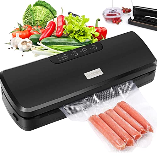 Food Seal Vaccum Sealer, Vacuum Sealer Machine With Dry & Moist Modes, Includes Built-In Cutter, Water Groove And Bags