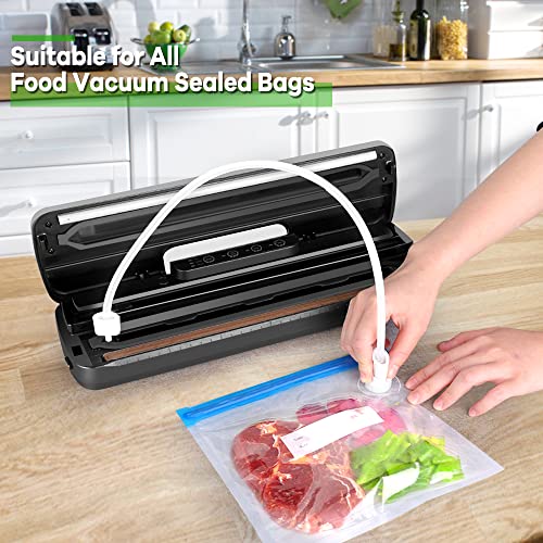 Food Seal Vaccum Sealer, Vacuum Sealer Machine With Dry & Moist Modes, Includes Built-In Cutter, Water Groove And Bags