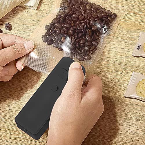 2PCS Mini Bag Sealer, 2 in 1 Portable Food Bag Sealer Snack Sealer Small USB Rechargeable Mini Sealer For Plastic Bags Food Storage