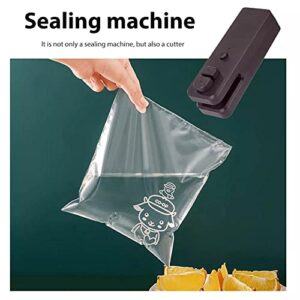 2PCS Mini Bag Sealer, 2 in 1 Portable Food Bag Sealer Snack Sealer Small USB Rechargeable Mini Sealer For Plastic Bags Food Storage