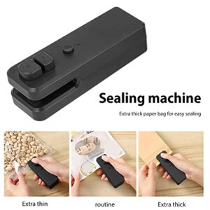 2PCS Mini Bag Sealer, 2 in 1 Portable Food Bag Sealer Snack Sealer Small USB Rechargeable Mini Sealer For Plastic Bags Food Storage