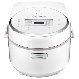 cuckoo cr-0810f | 8-cup (uncooked) micom rice cooker | 9 menu options: white rice, cake, soup & more, nonstick inner pot, designed in korea | white