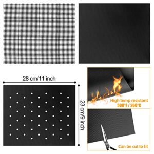 Reusable Liners for Toaster Oven,6Pcs 9 x 11 inch Non Stick Air Fryer Mat,Easy Clean Toaster Mat ,Compatible with Cuisinart, Breville, Black & Decker Air Fryer Oven Toaster