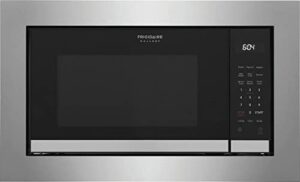 frigidaire gmbs3068af gallery series 24 inch built-in microwave oven with 1100 cooking watts, 2.2 cu. ft. capacity, sensor cook, 10 power levels, interior microwave led lighting, stainless steel