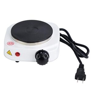 electric mini stove single electric flat cast iron heating plate burner 500w mini stove hot plate multifunctional home heater (us)