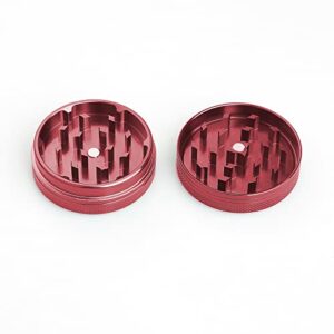 HOMVIDA Spice Grinder Crasher 2 Inch Portable Size with Magnetic Lid - Red