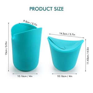 Silicone Microwave Popcorn Popper Maker Reusable Popcorn Buckets Single Serve Portion Popcorn Bowls Set For Family Dishwasher Safe 2 piece