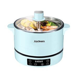 joydeem smart lifting electric hot pot, steamer and low sugar rice cooker, shabu shabu hot pot, food grade stainless steel, 1500w, 4l