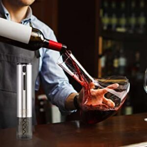 Electric Wine Bottle Opener by M&R Blvd. - Deluxe Rechargeable Stainless Steel Electric Corkscrew, USB Charging Cable - Premium Bar Accessory & Wine Gift