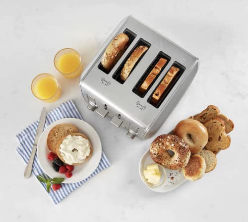 Cuisinart Bread, Bagel, English Muffin, Frozen Waffle and Pastry, 4-Slot Version with High Lift Carriage,7 Shade settings,4-Slice Custom Select Toaster